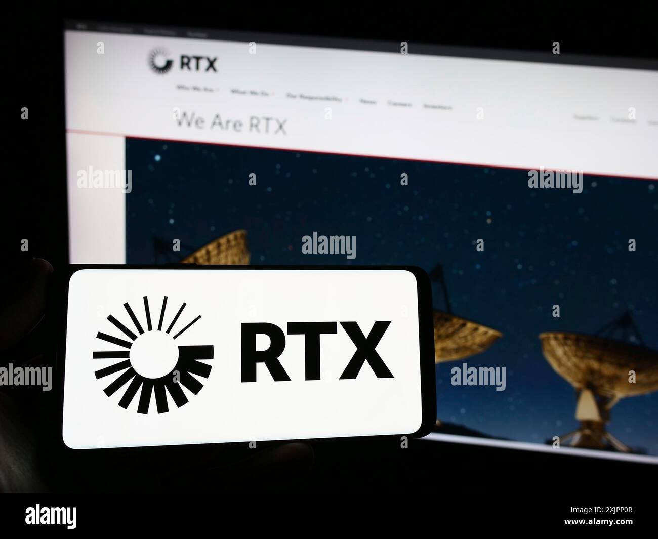 Stuttgart, Germany, 08-06-2023: Person holding smartphone with logo of ...