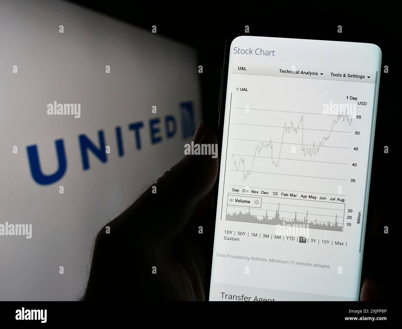 United airline logo hi-res stock photography and images - Alamy