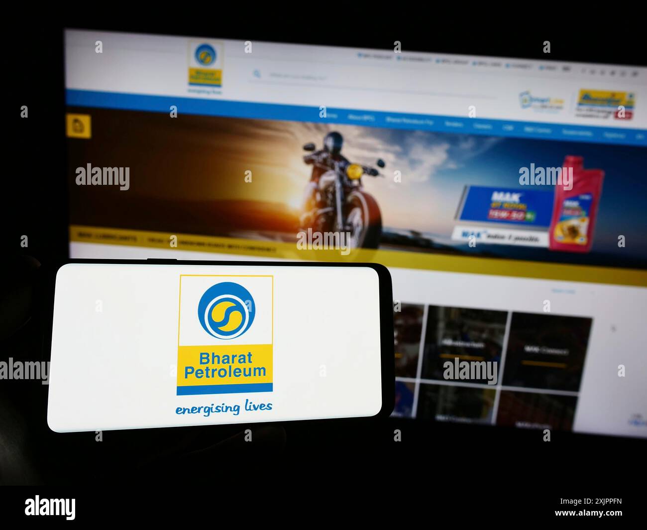 Stuttgart, Germany, 08-13-2023: Person holding mobile phone with logo ...