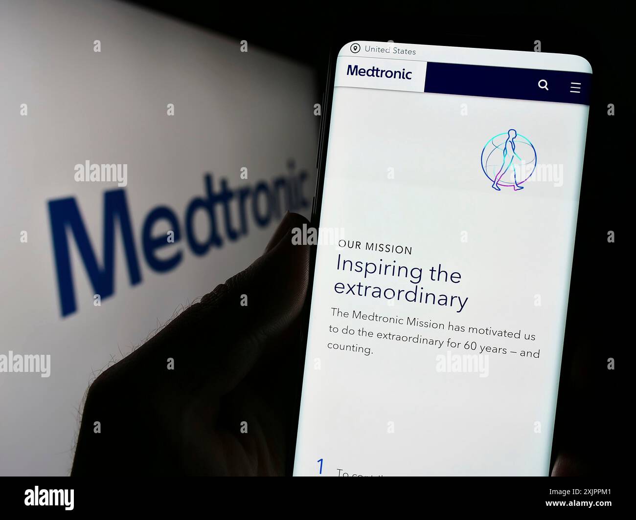 Stuttgart, Germany, 08-14-2023: Person holding cellphone with webpage ...