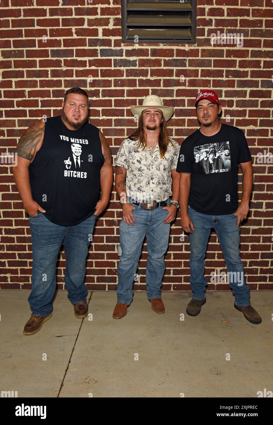 Ga. 19th July, 2024. Clay Sharpe, Colin Stough, Brian King on stage for ...