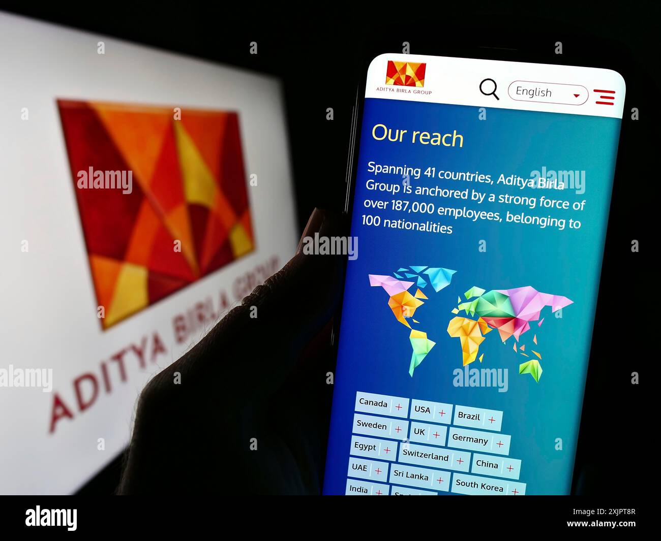 Stuttgart, Germany, 09-06-2023: Person holding smartphone with webpage ...
