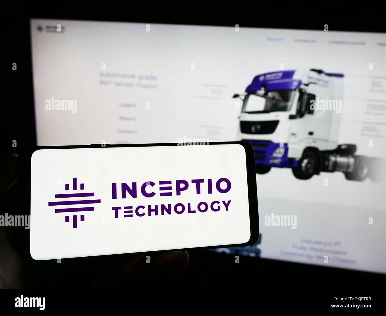 Stuttgart, Germany, 09-07-2023: Person holding cellphone with logo of ...