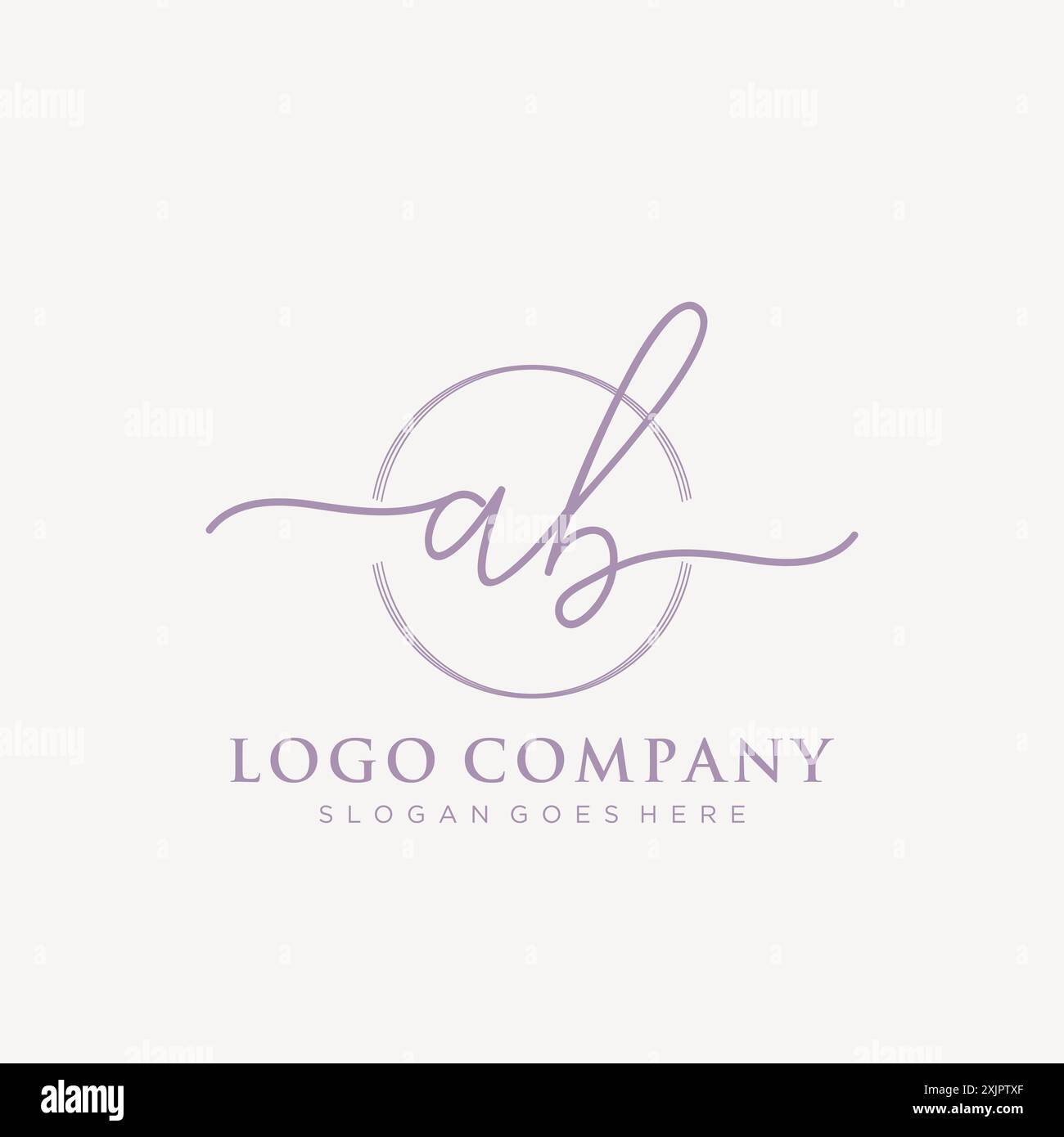 AB Initial handwriting with brush circle logo Stock Vector Image & Art ...