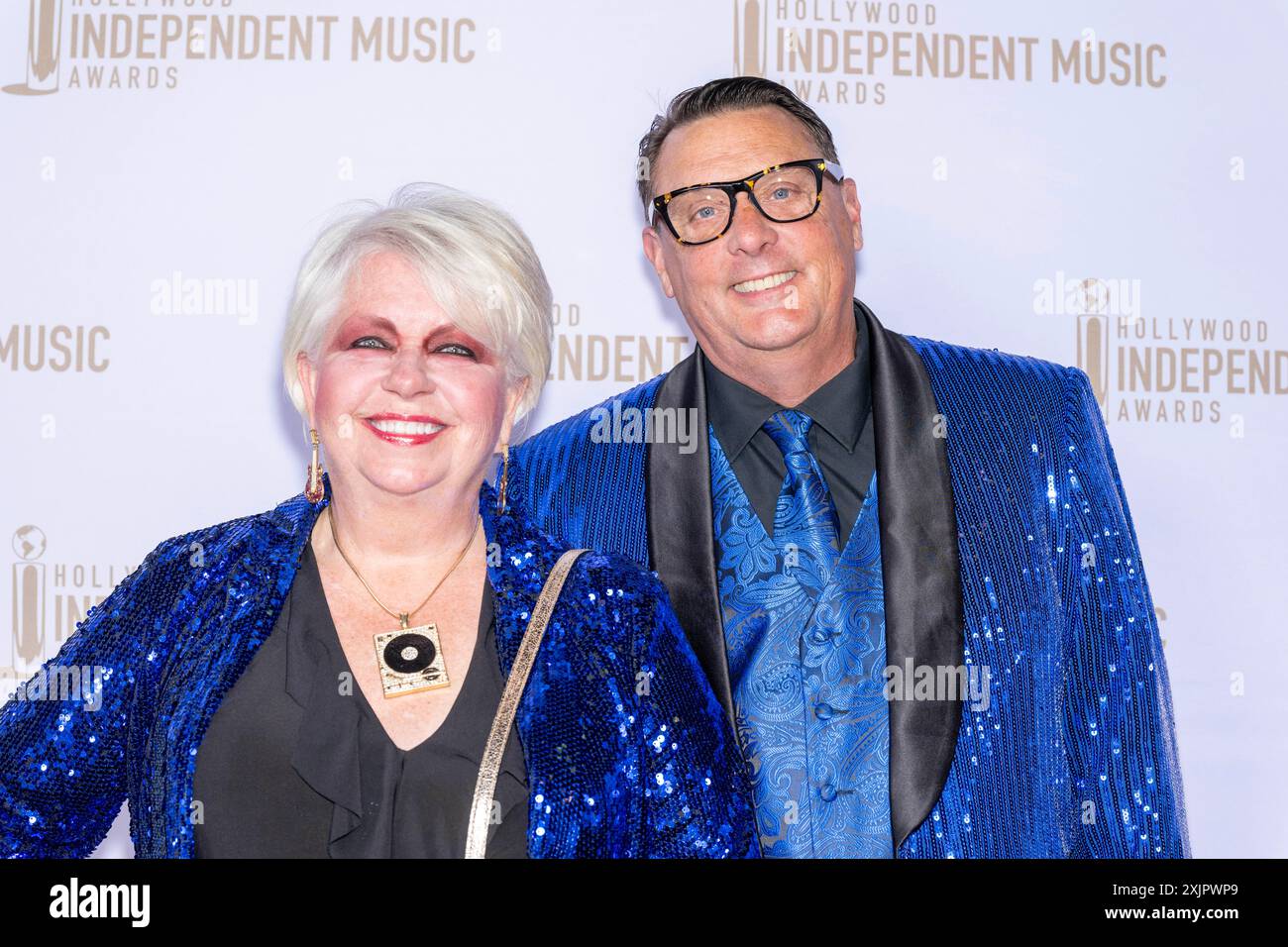 Los Angeles, USA. 18th July, 2024. Musicians Renee and Warren Cobb ...