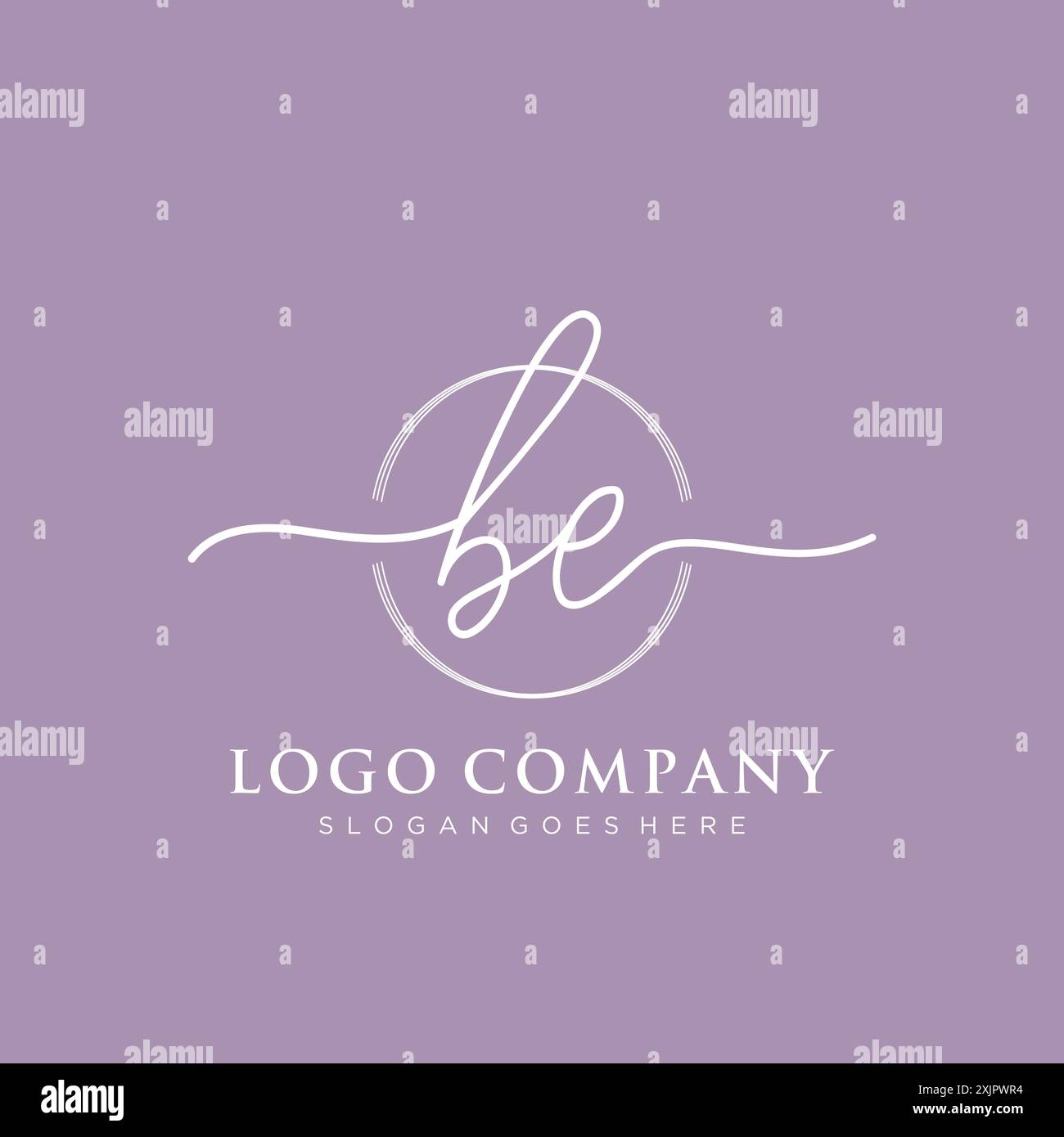 BE Initial handwriting with brush circle logo Stock Vector Image & Art ...