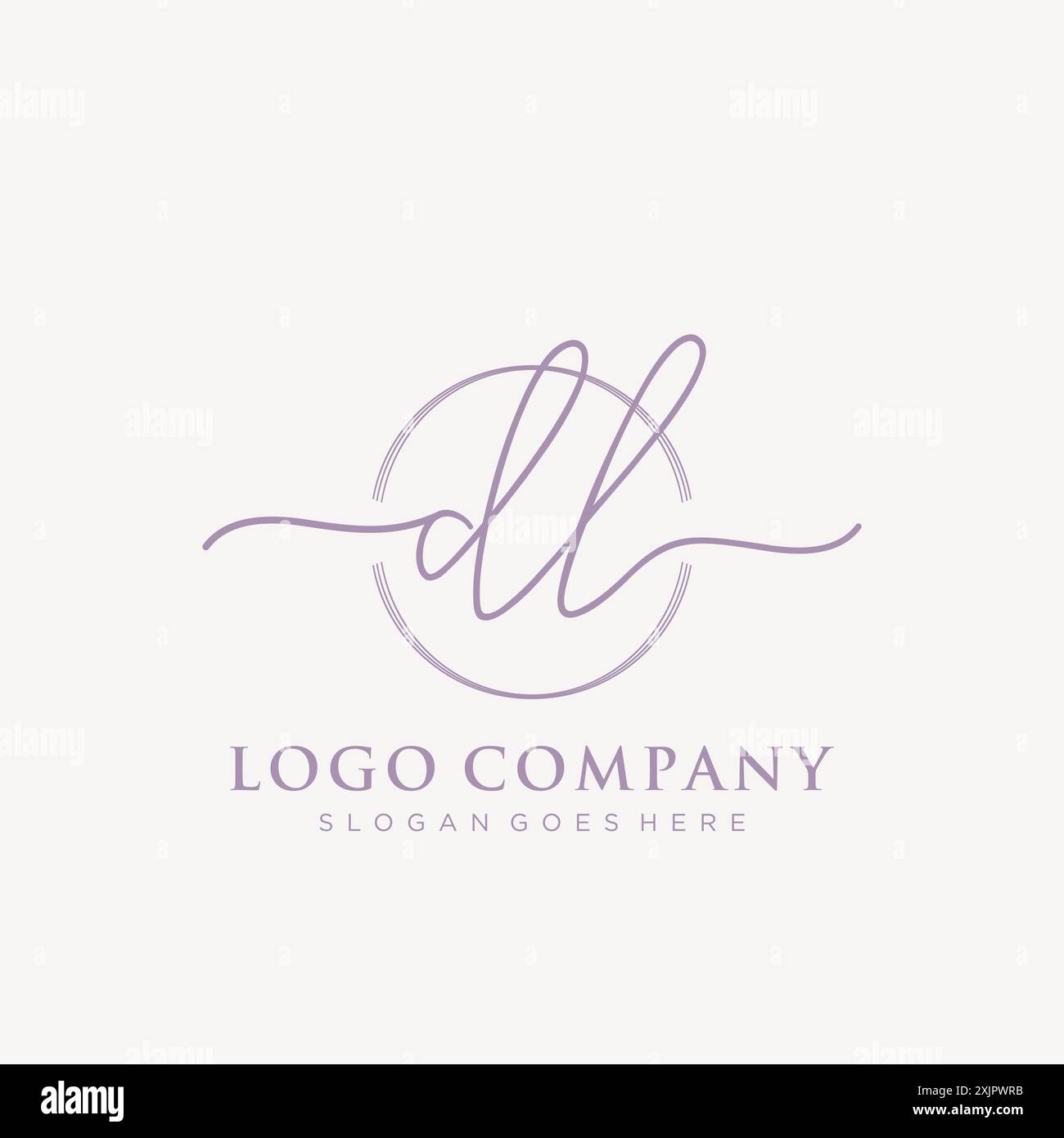 DL Initial handwriting with brush circle logo Stock Vector Image & Art ...