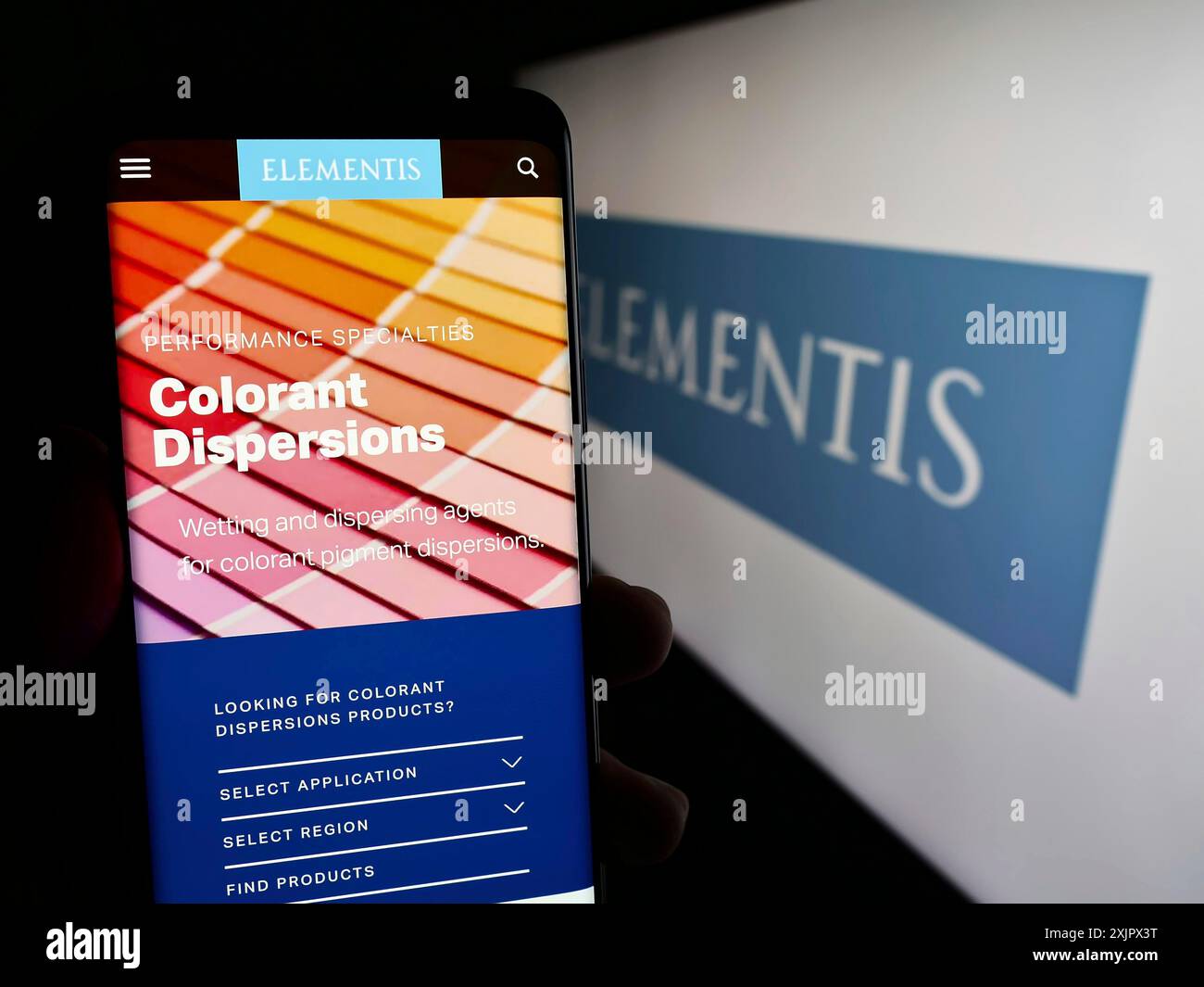 Stuttgart, Germany, 09-25-2023: Person holding smartphone with webpage ...