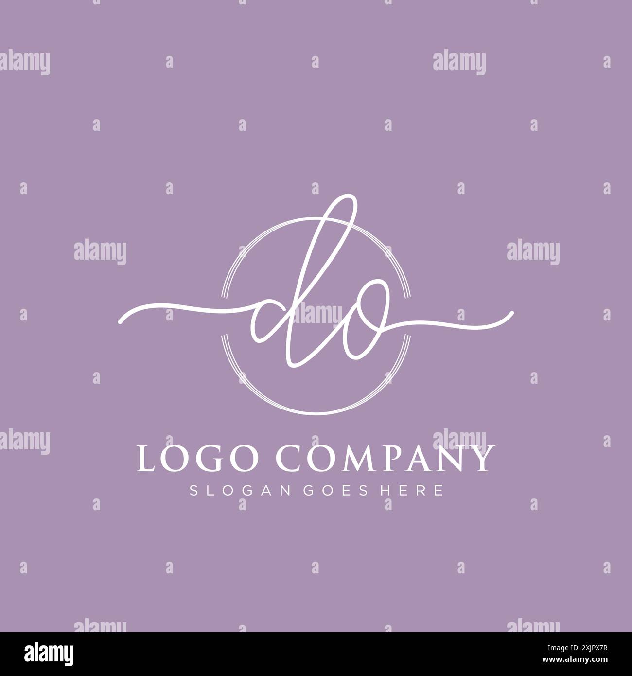 DO Initial handwriting with brush circle logo Stock Vector Image & Art ...