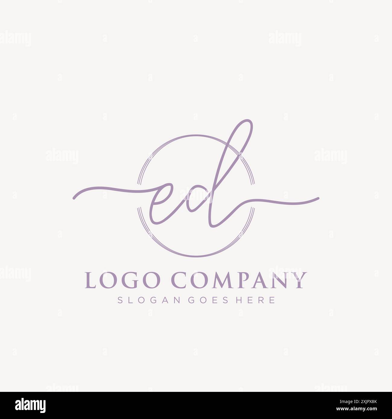 ED Initial handwriting with brush circle logo Stock Vector Image & Art ...