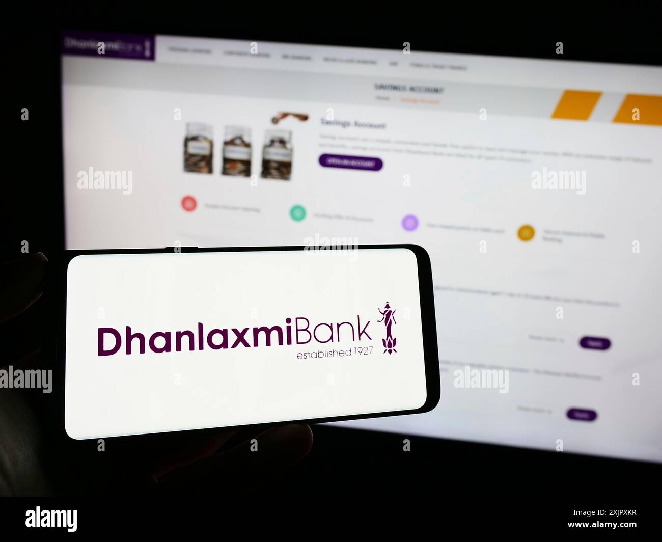 Dhanlaxmi bank logo hi-res stock photography and images - Alamy