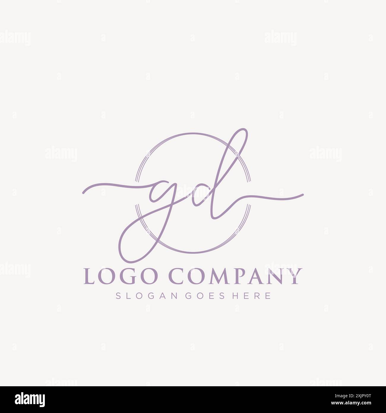 GD Initial handwriting with brush circle logo Stock Vector Image & Art ...