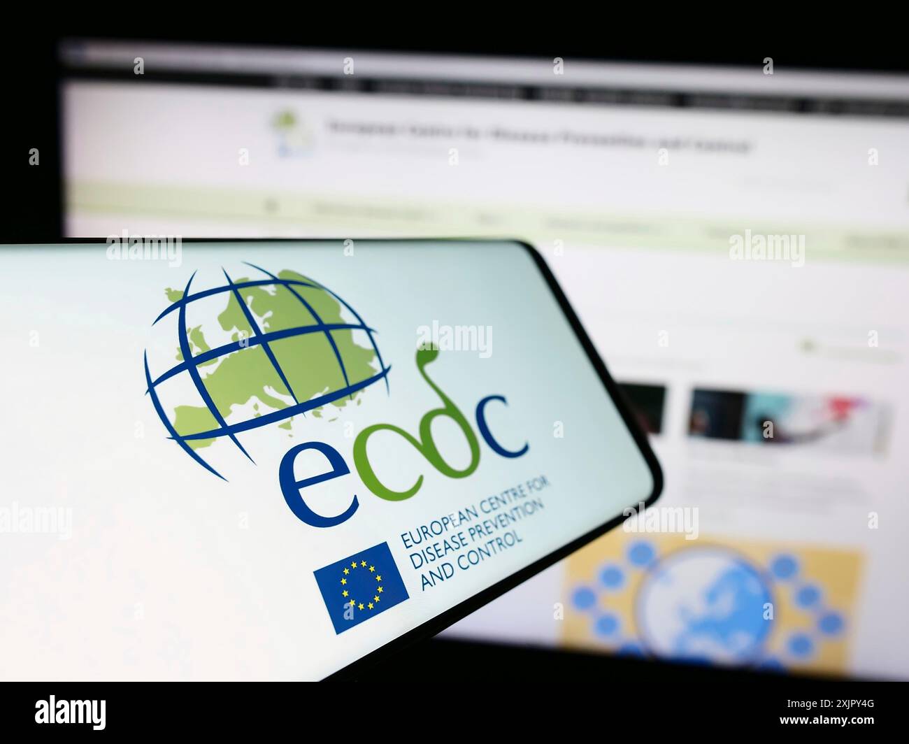 Stuttgart, Germany, 10-25-2023: Mobile phone with logo of European ...