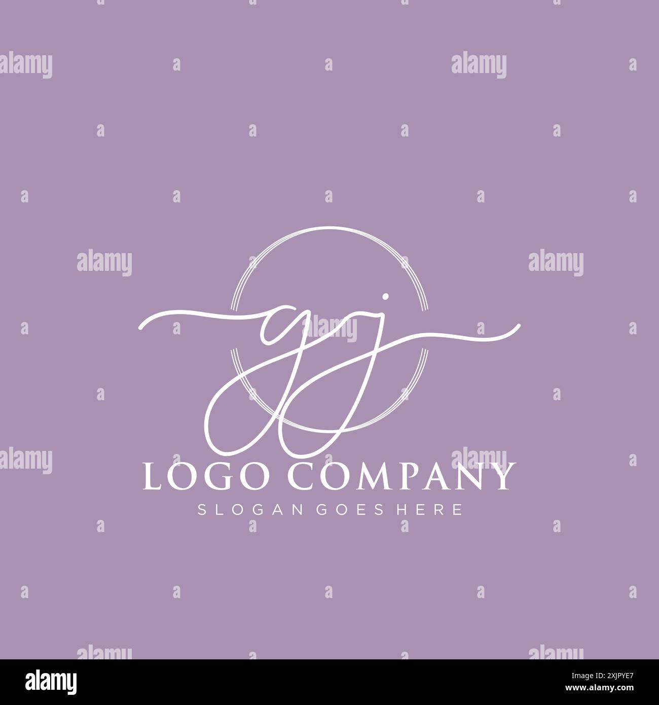 Gj circle logo hi-res stock photography and images - Alamy