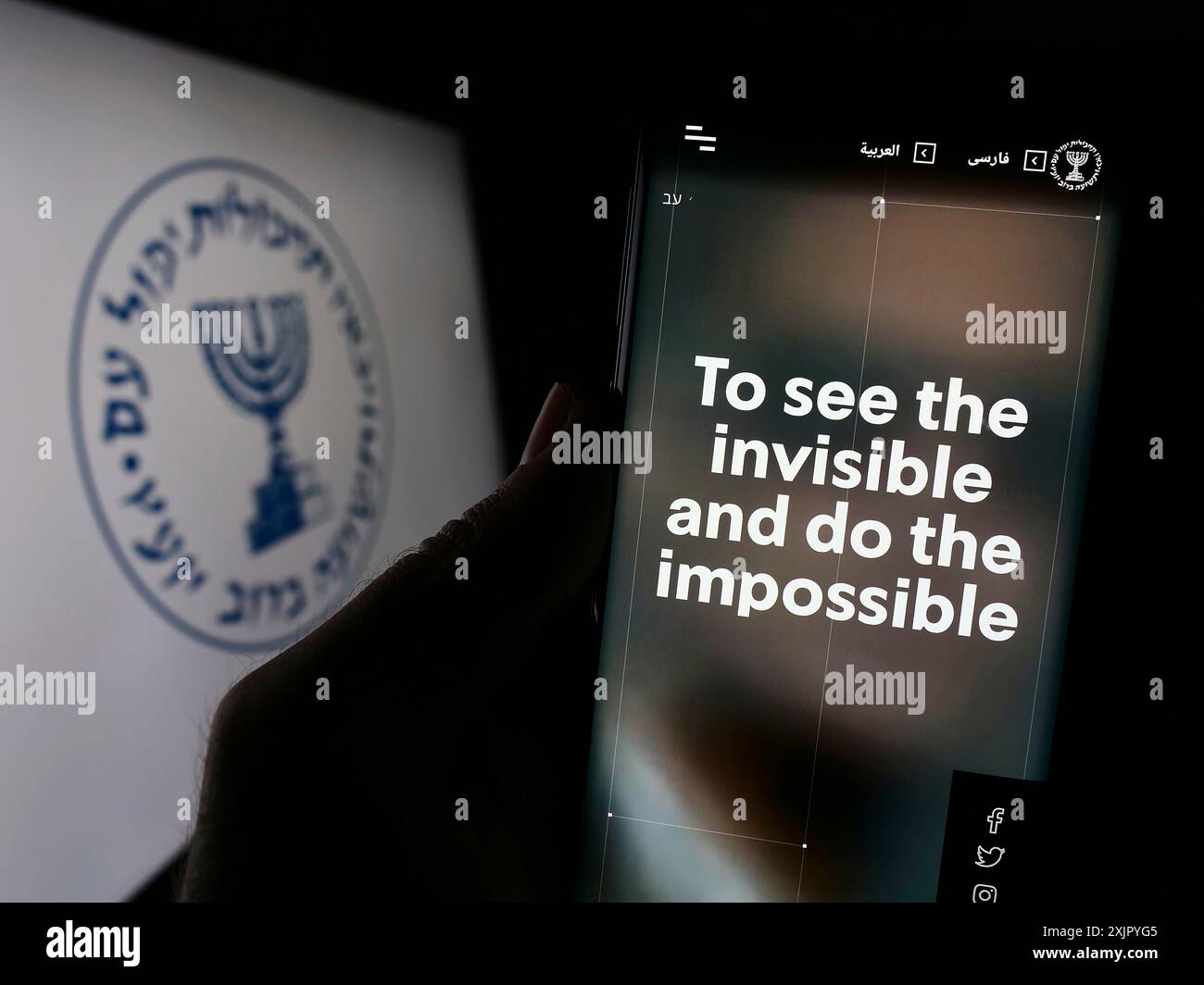 Stuttgart, Germany, 10-29-2023: Person holding cellphone with website ...