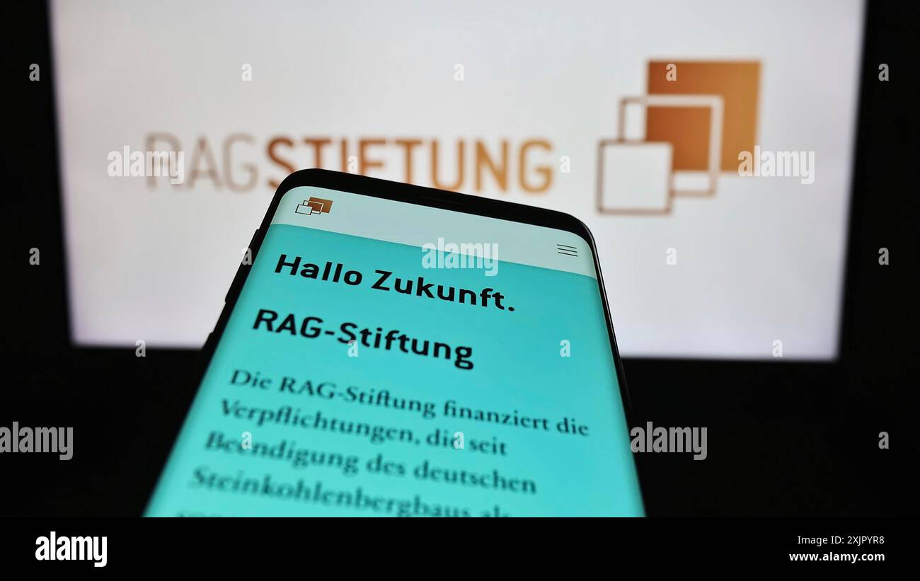 Stuttgart, Germany, 11-02-2023: Smartphone with webpage of German ...