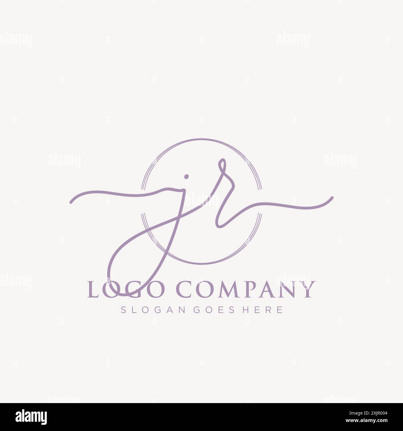 JR Initial handwriting with brush circle logo Stock Vector Image & Art ...