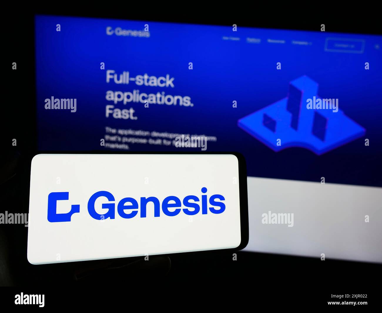 Logo company genesis display hi-res stock photography and images - Alamy