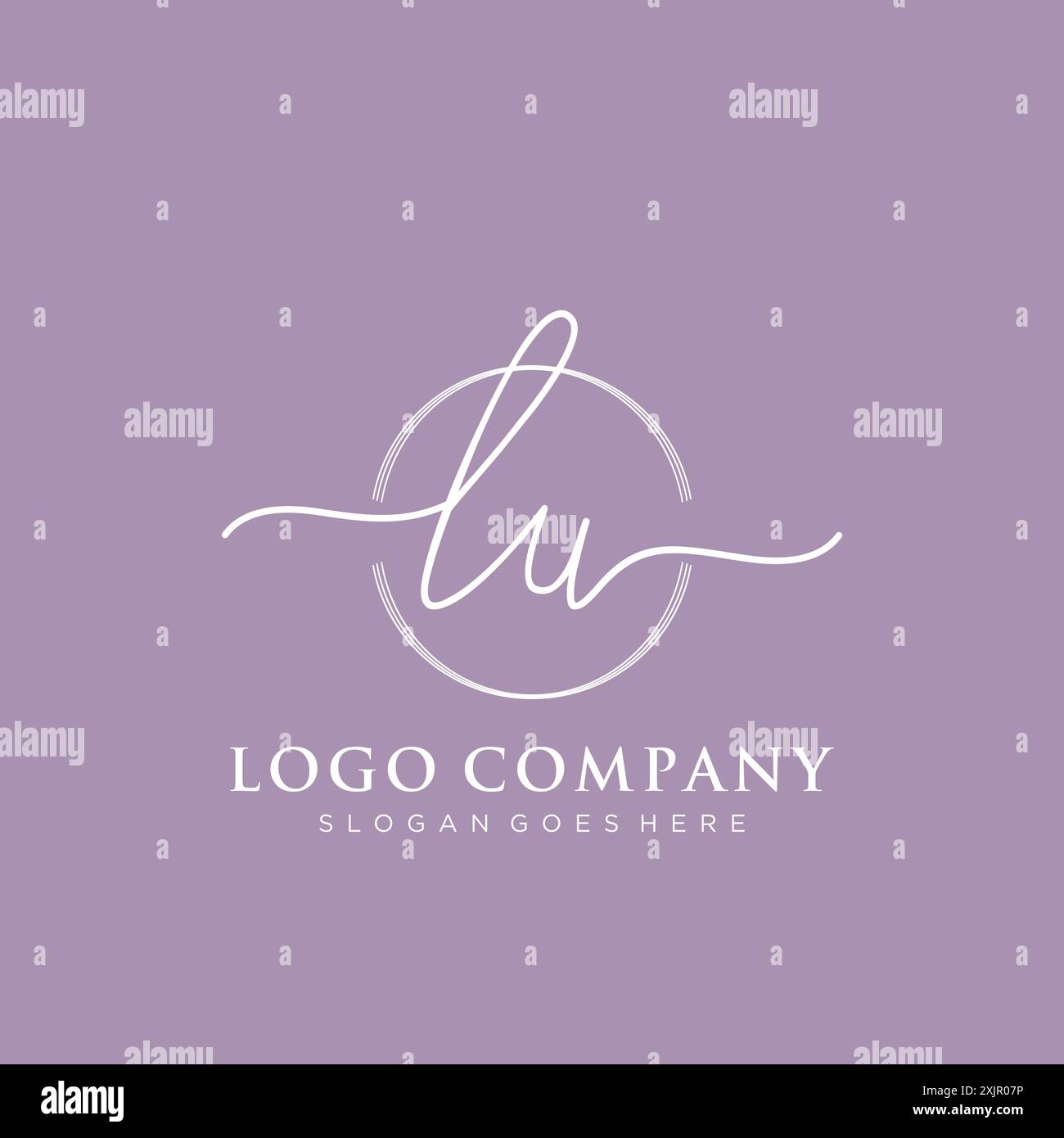 LU Initial handwriting with brush circle logo Stock Vector Image & Art ...
