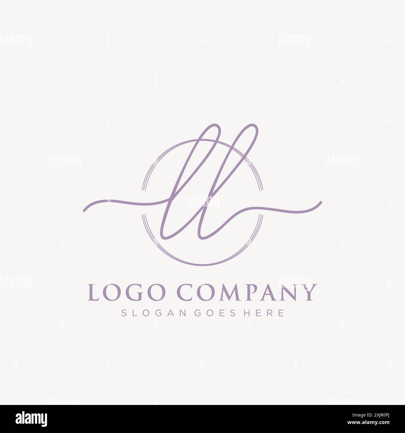 LL Initial handwriting with brush circle logo Stock Vector Image & Art ...
