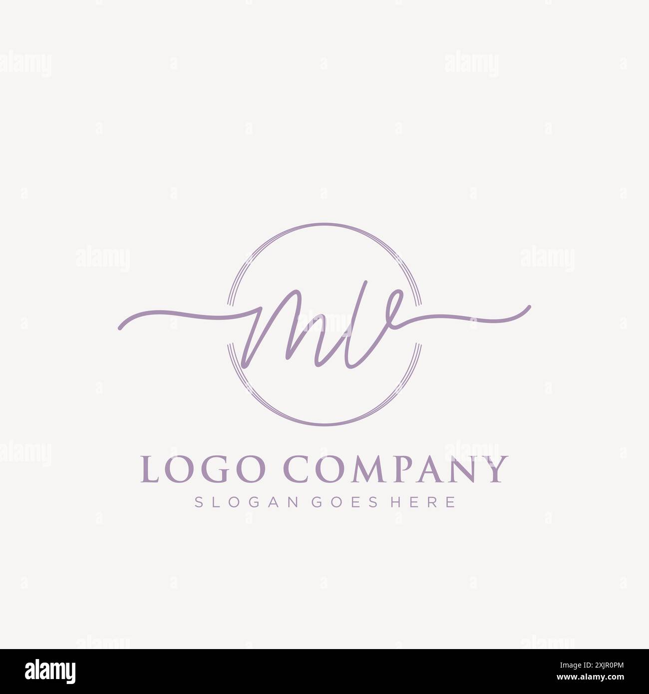 MV Initial handwriting with brush circle logo Stock Vector Image & Art ...