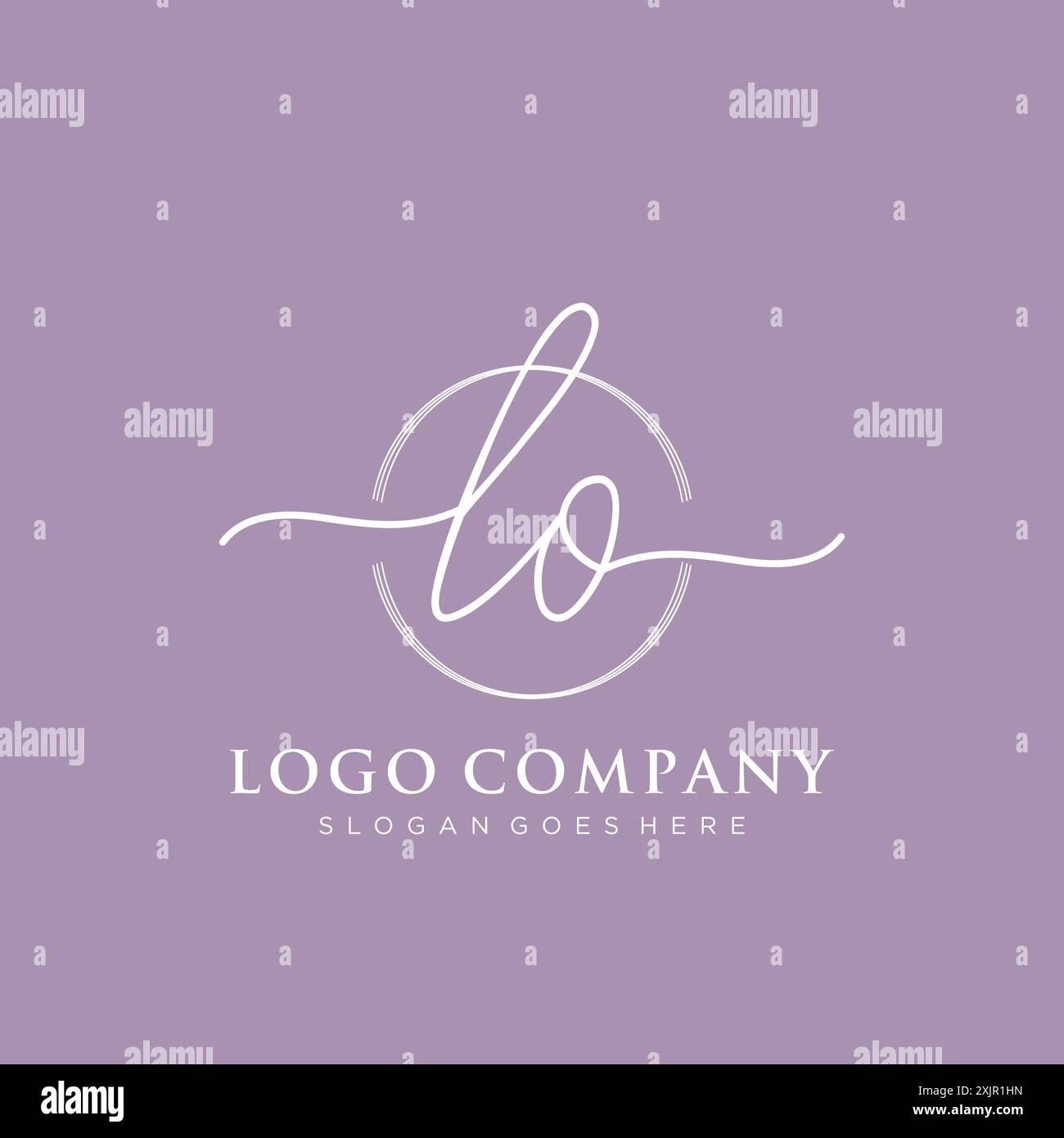 LO Initial handwriting with brush circle logo Stock Vector Image & Art ...