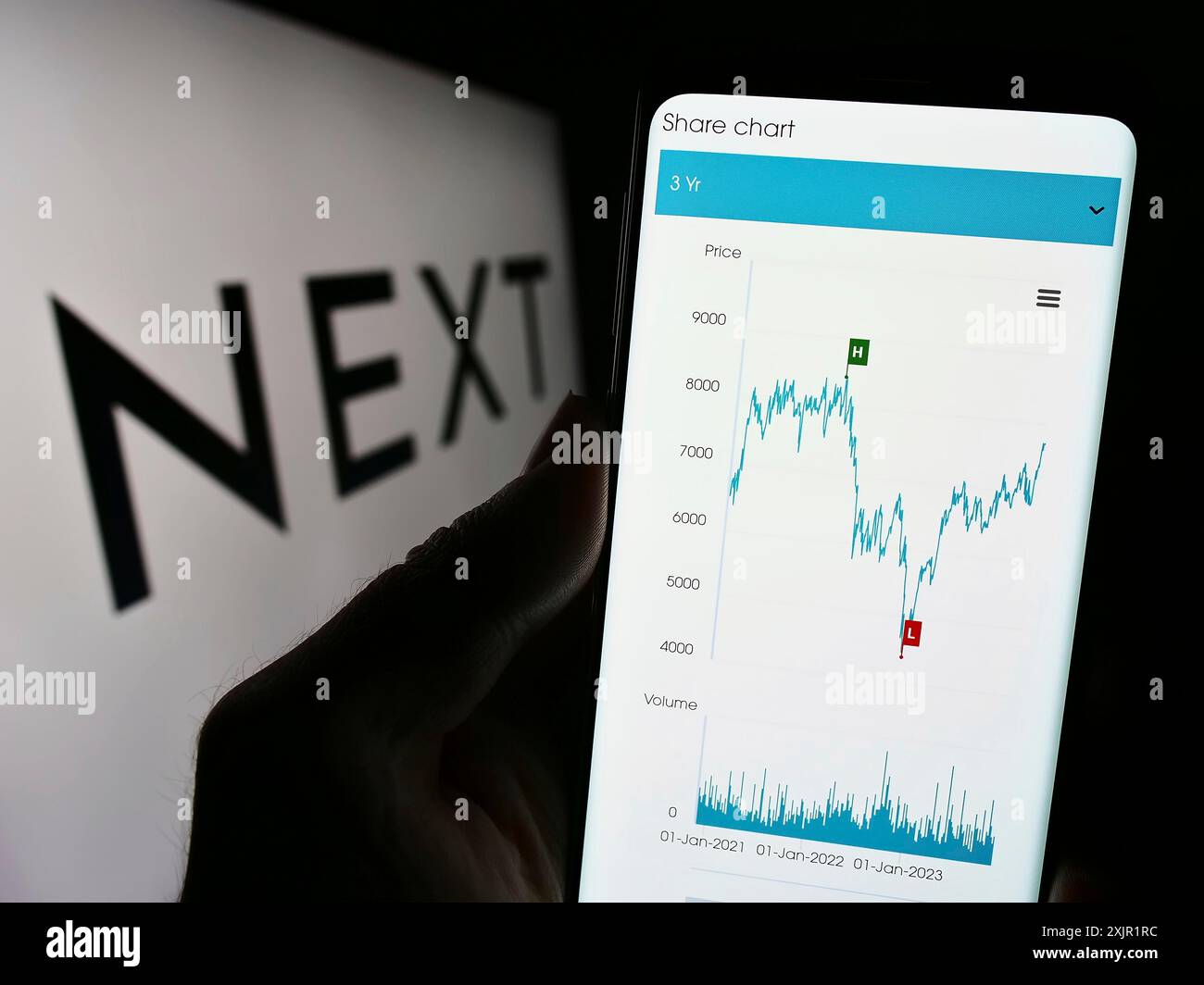 Stuttgart, Germany, 11-23-2023: Person holding cellphone with website ...