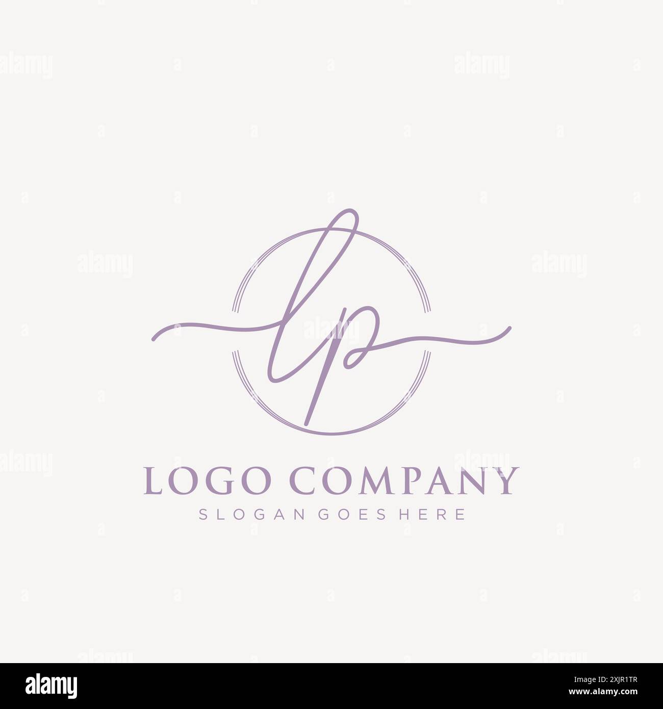 LP Initial handwriting with brush circle logo Stock Vector Image & Art ...