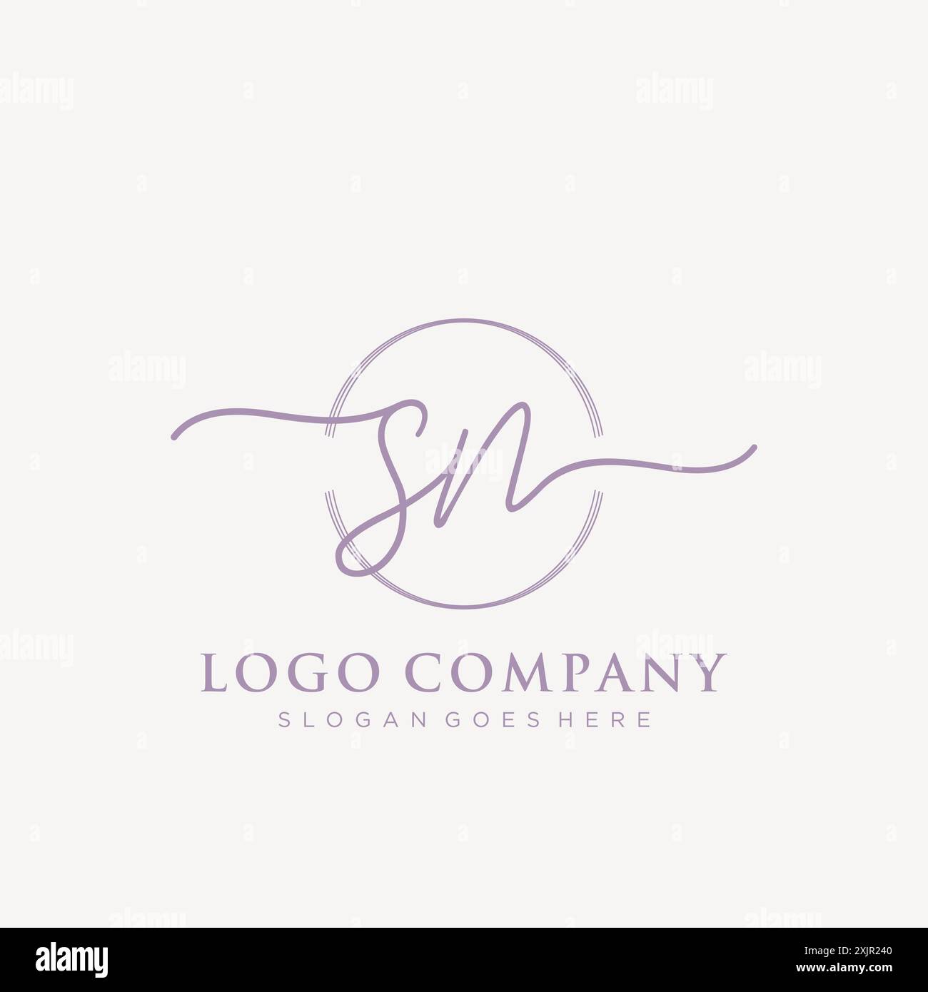 SN Initial handwriting with brush circle logo Stock Vector Image & Art ...