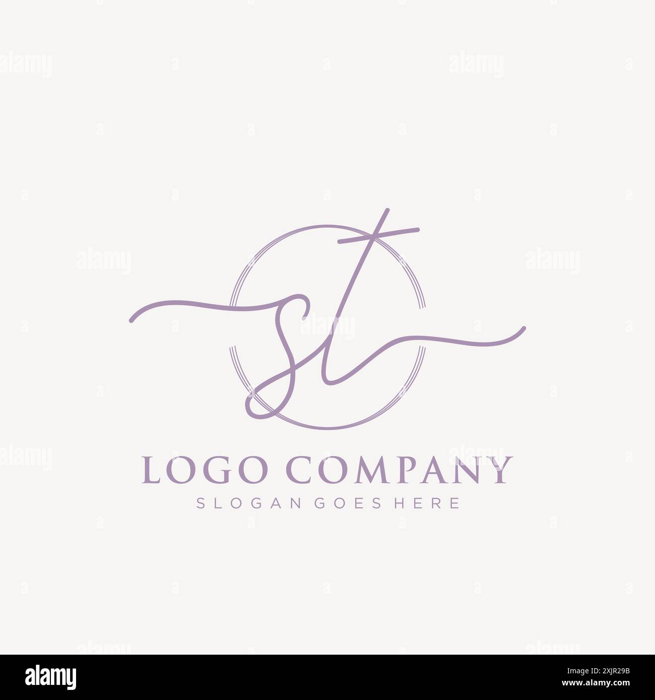 ST Initial handwriting with brush circle logo Stock Vector Image & Art ...