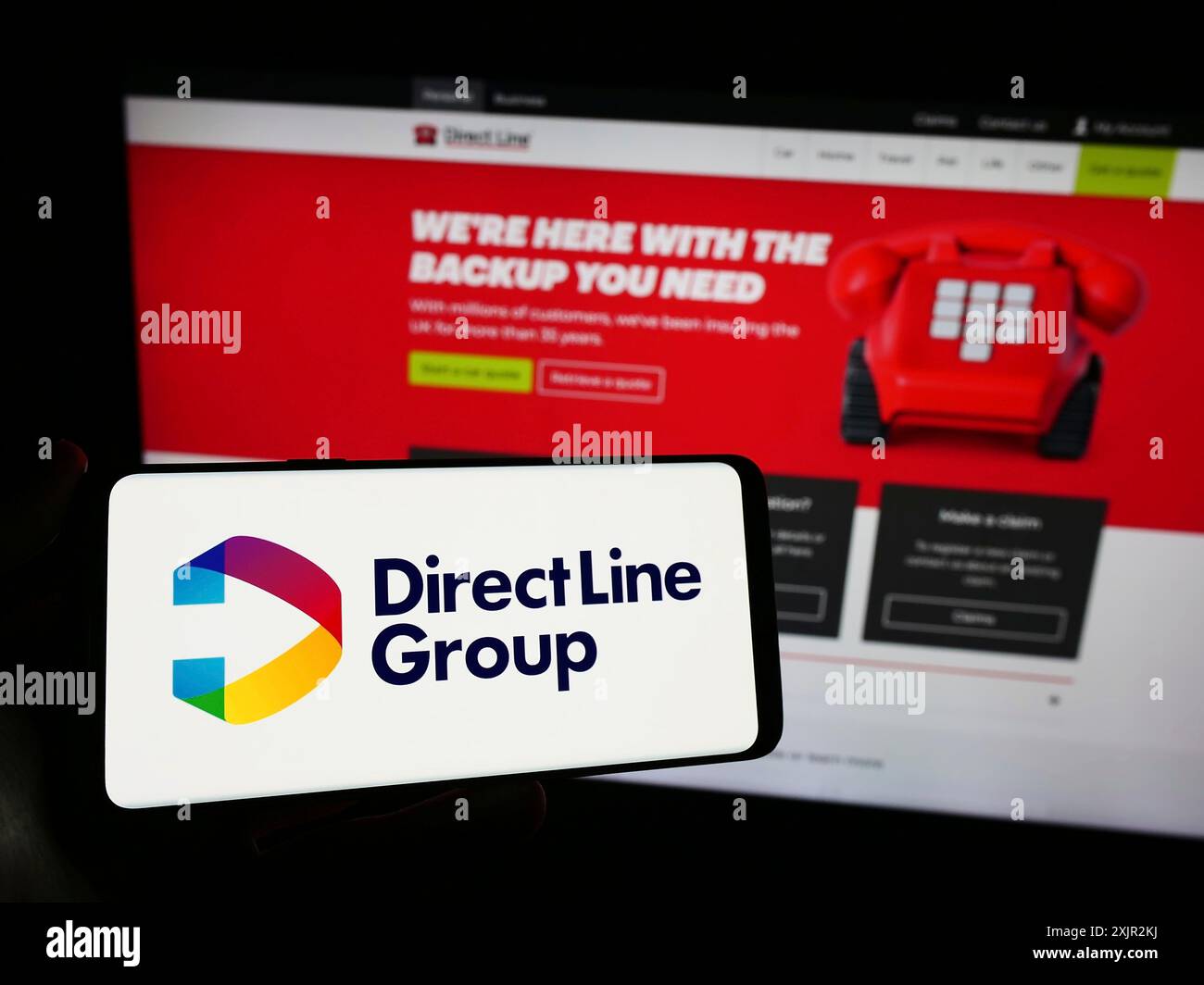 Direct line logo hi-res stock photography and images - Alamy