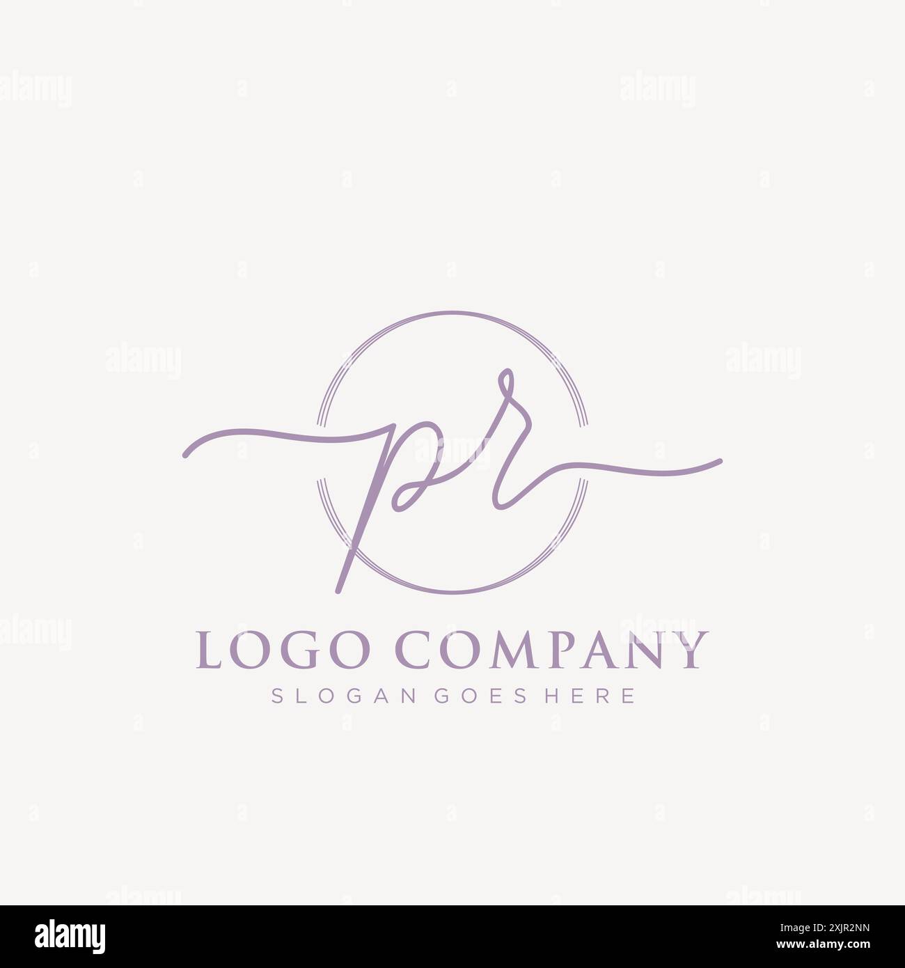 PR Initial handwriting with brush circle logo Stock Vector Image & Art ...