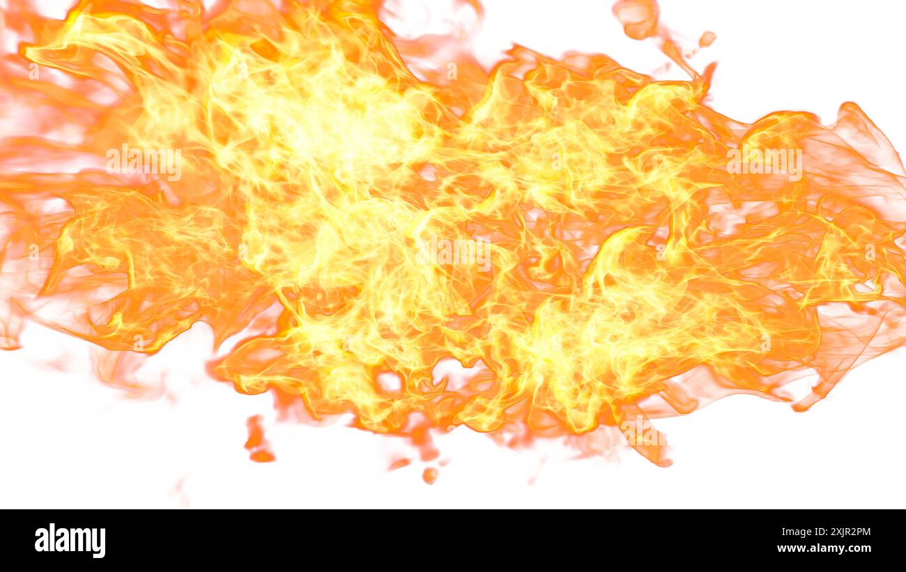 3d illustration. Flame flare on white background Stock Photo - Alamy