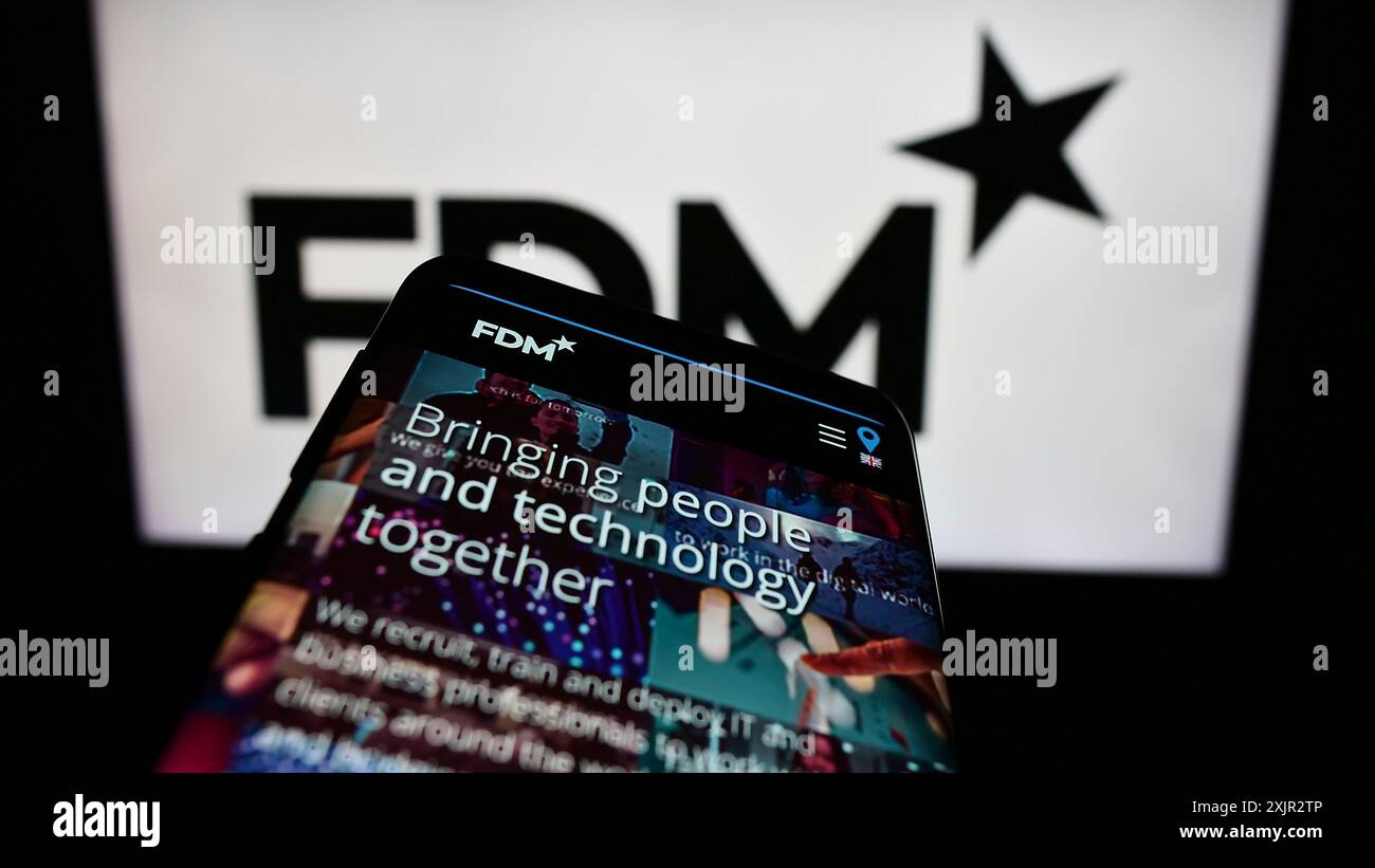 Stuttgart, Germany, 12-09-2023: Smartphone with website of British ...