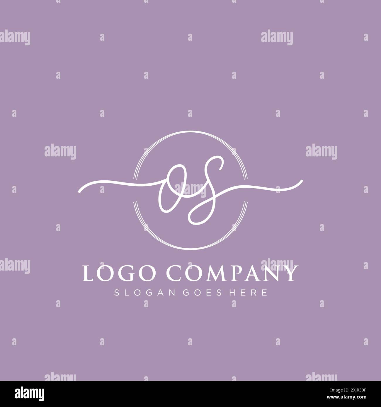 OS Initial handwriting with brush circle logo Stock Vector Image & Art ...