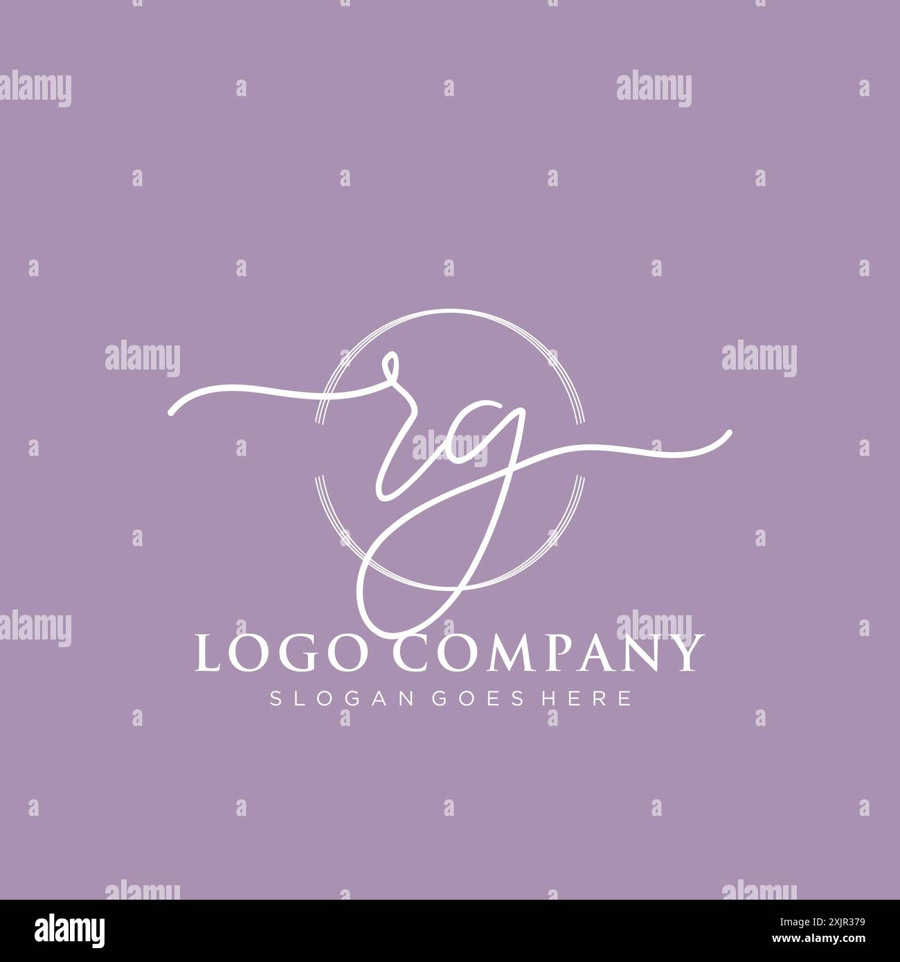 RG Initial handwriting with brush circle logo Stock Vector Image & Art ...