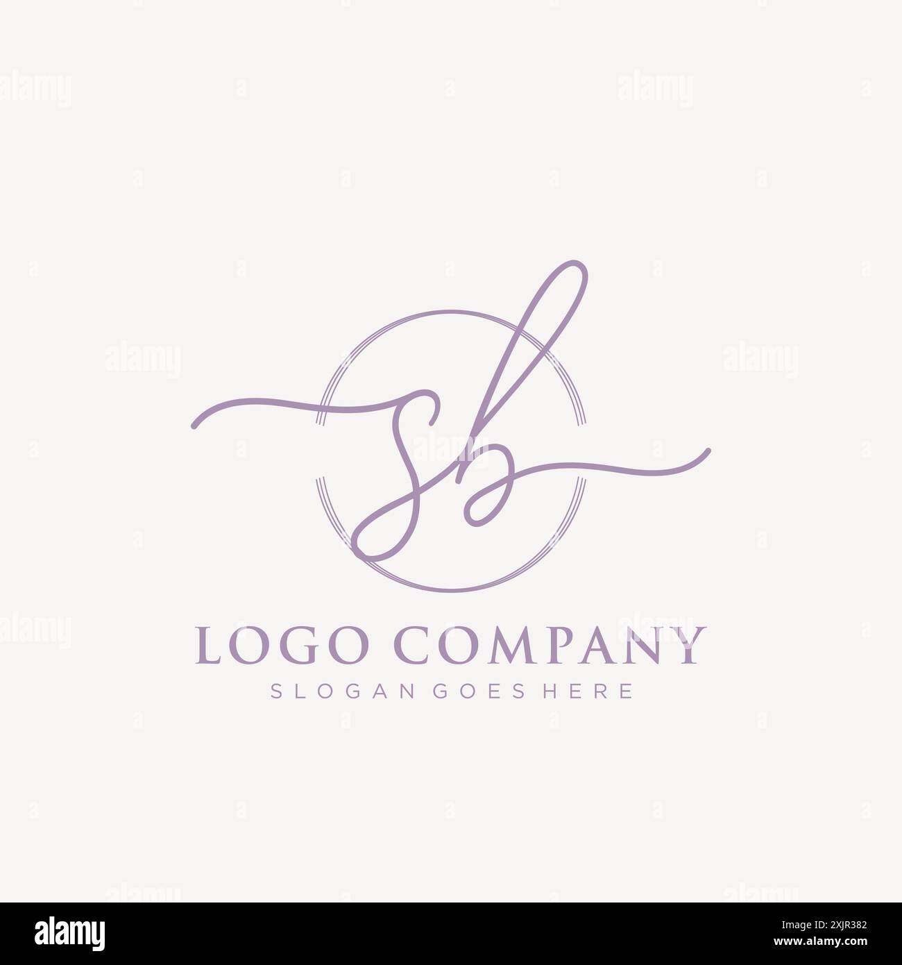 SB Initial handwriting with brush circle logo Stock Vector Image & Art ...