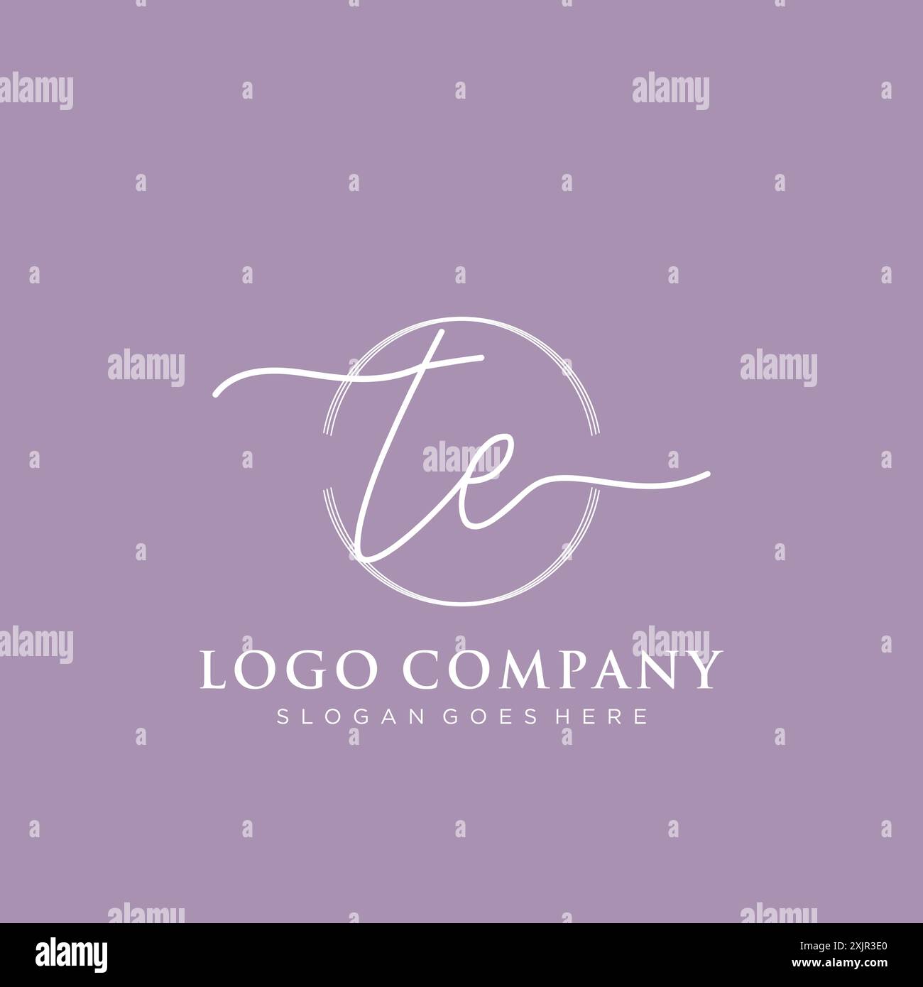 Initial letter te vector vectors hi-res stock photography and images ...