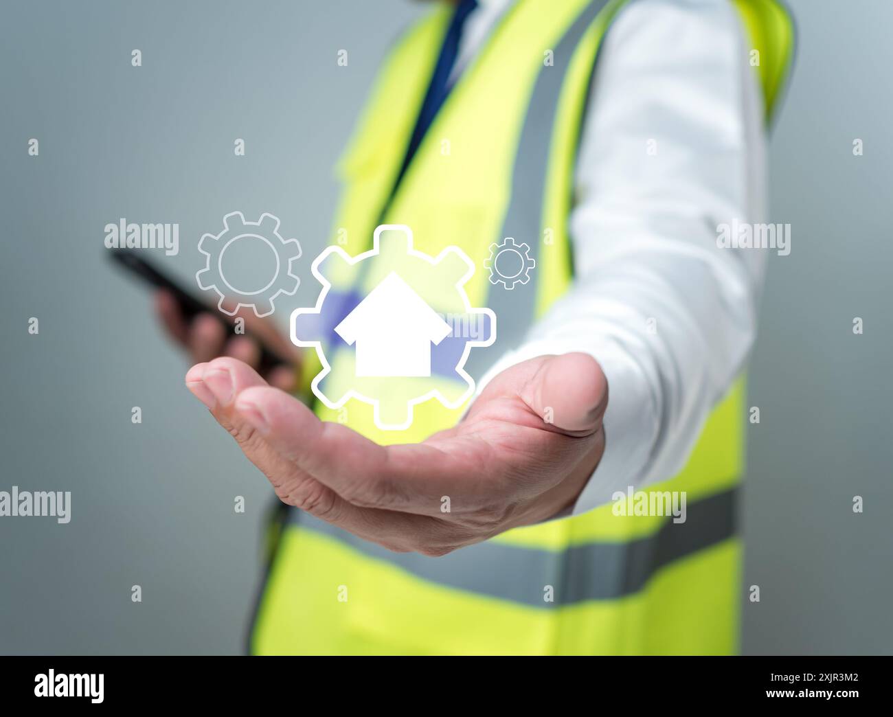 Happy man architect icon hi-res stock photography and images - Alamy