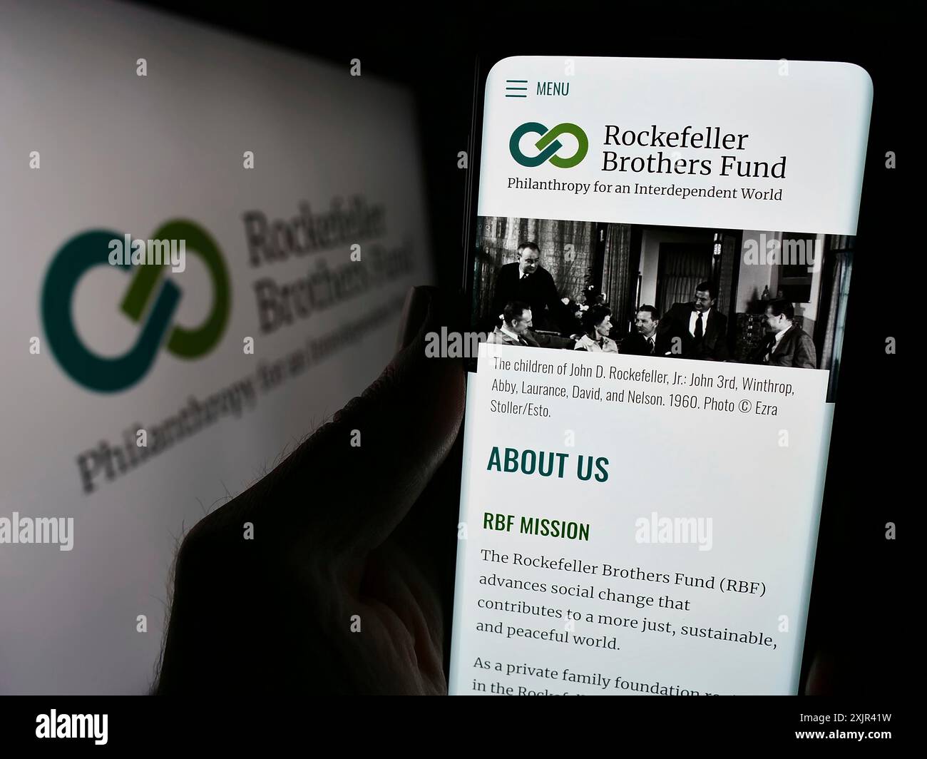 Stuttgart, Germany, 12-29-2023: Person holding smartphone with website ...