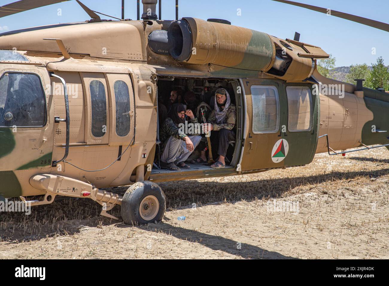 The military helicopter of the former government of Afghanistan, which ...