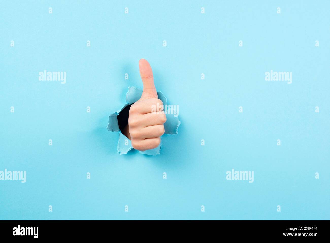 Thumb up, positive hand gesture, approval or agreement, optimism and ...