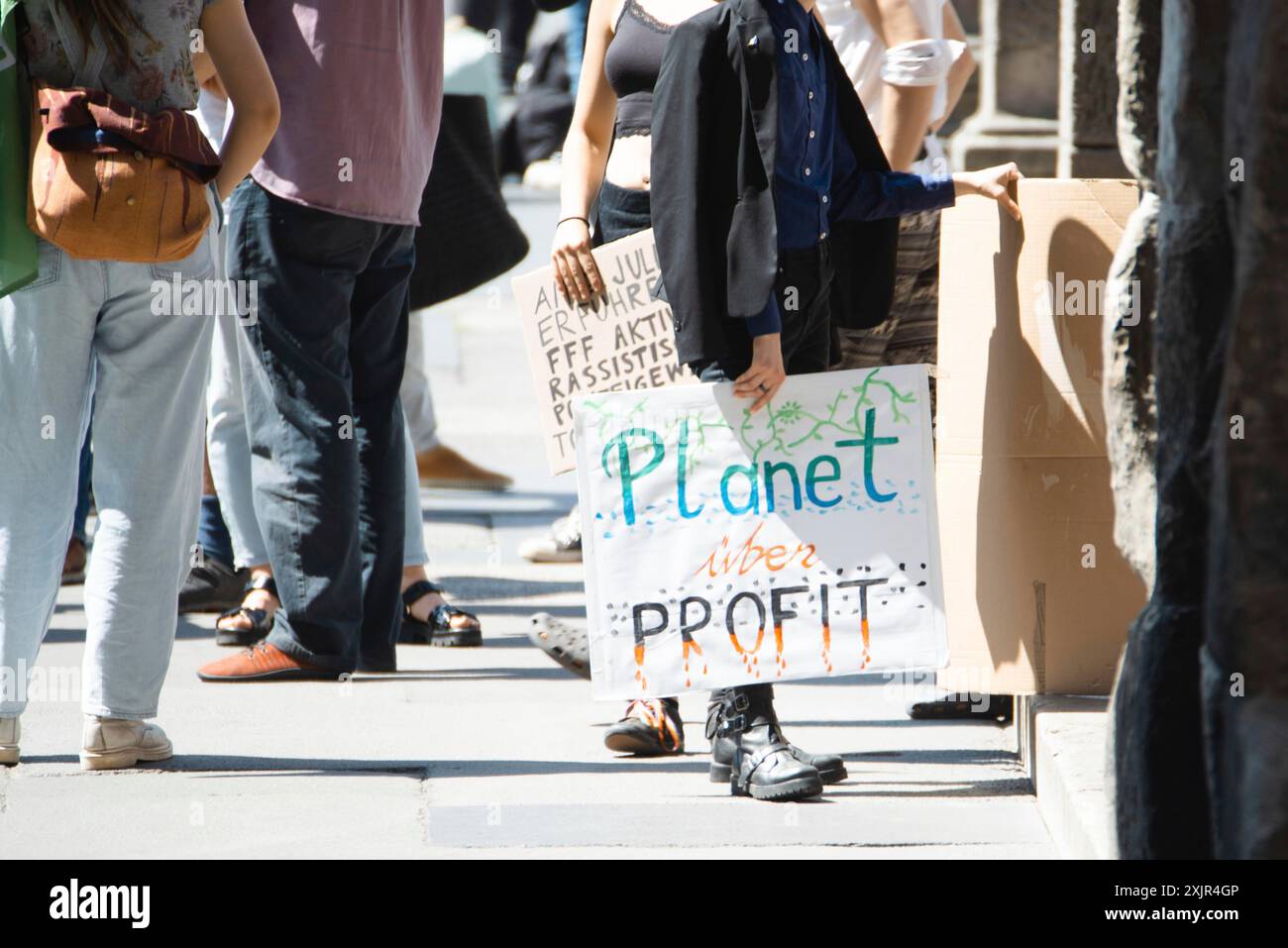 Fridays for future demonstration in Trier, Germany on the 08.07.2022 ...