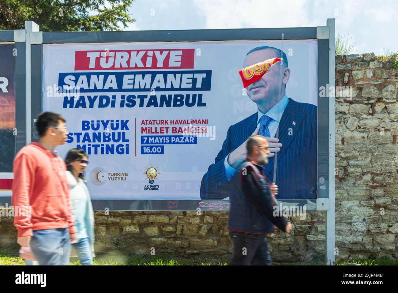 Campaign displaying of Turkish President and People's Alliance's ...