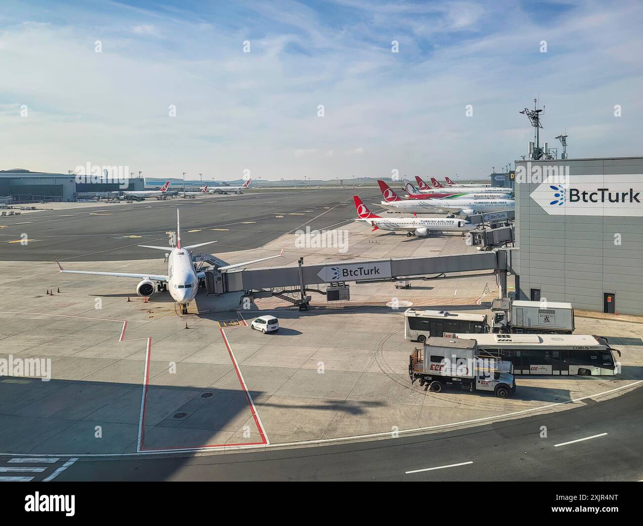 New Istanbul International Airport in Turkey, with Turkish Airlines ...