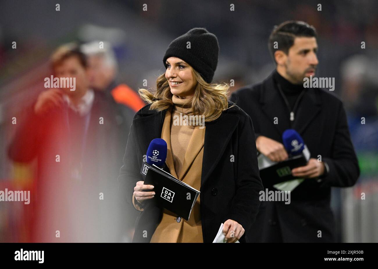 TV pundit Sami Khedira, sports presenter, presenter Laura Wontorra ...