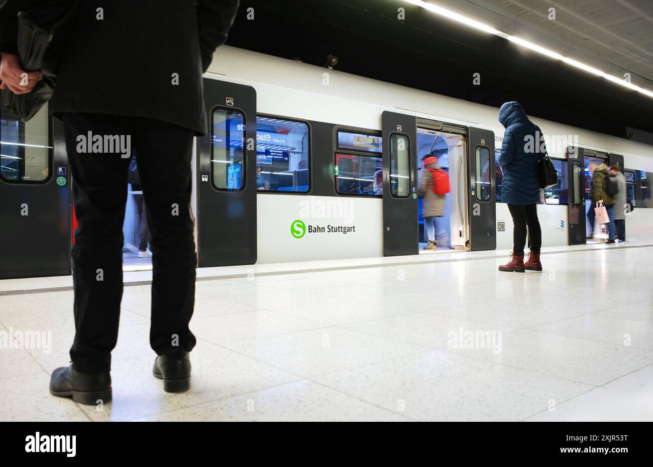 Underground arriving S-Bahn, logo, train, Generation 2024, platform ...