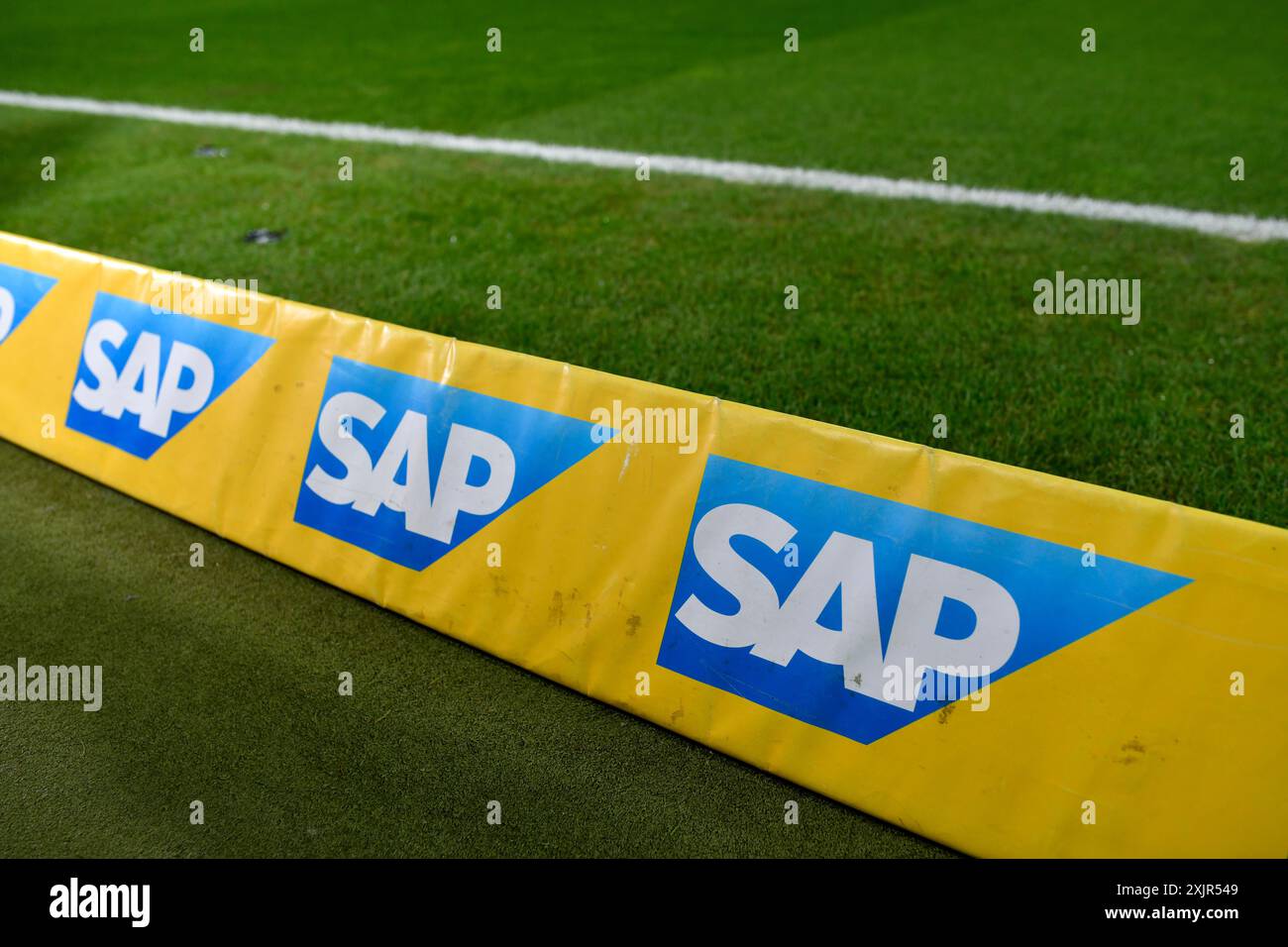 SAP advertising hoarding, logo, foam hoarding, PreZero Arena, Sinsheim ...