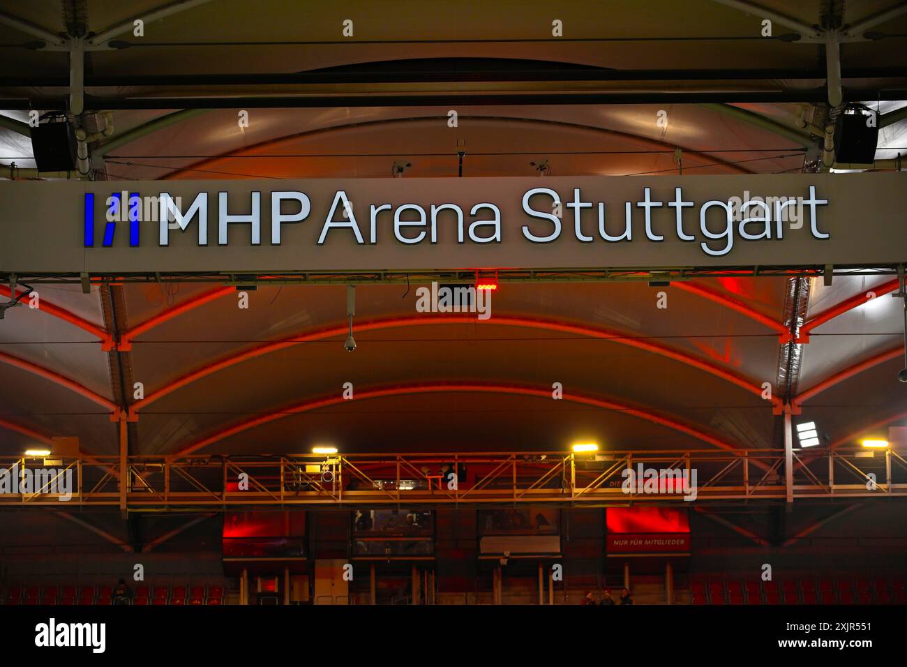 Lettering, Main Stand, Logo, MHPArena, MHP Arena Stuttgart, Baden ...