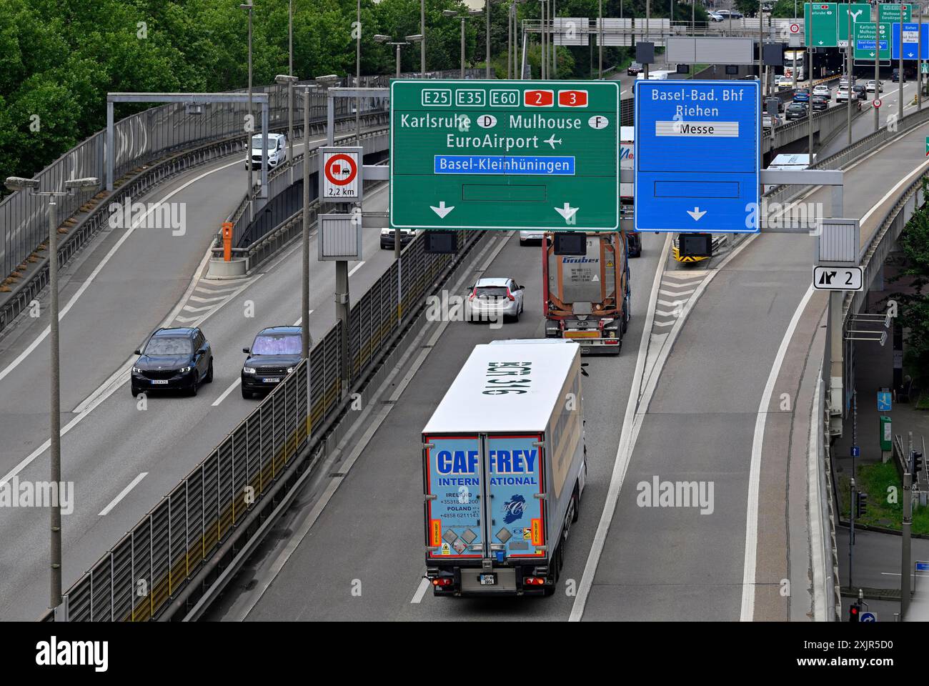 Motorway A3 direction Germany, Basel, Switzerland Stock Photo - Alamy